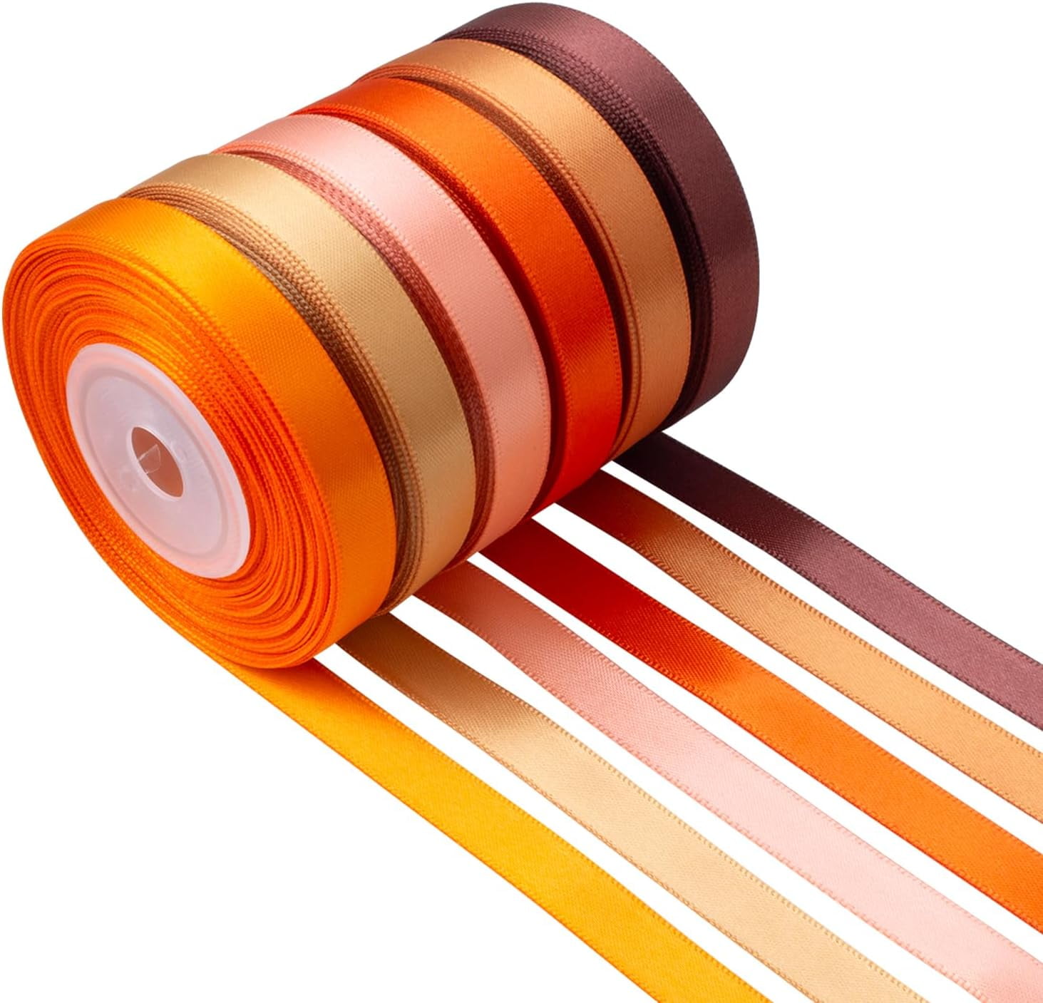 Burnt Orange Ribbon 3/8 Inch Wide Terracotta Ribbon Orange Satin Ribbon ...