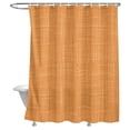 Burnt Orange Solid Shower Curtain, Minimalist Cloth Sunset Orange Linen ...