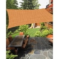 Burnt Orange Solid Sun Shade Sail 6.5'X10' Minimalist Cloth Sunset ...