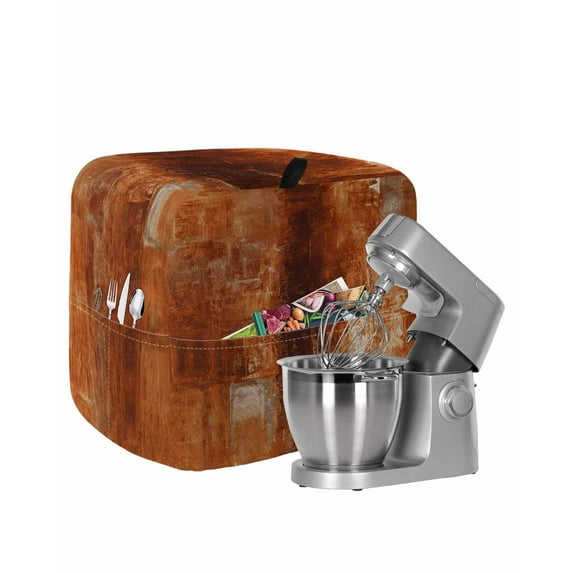 Burnt Orange Stand Mixer Dust Cover with Storage Pocket & Handles,Retro ...