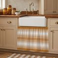 Burnt Orange Striped Cabinet Curtains 28"W x 35L, Orange Ombre ...