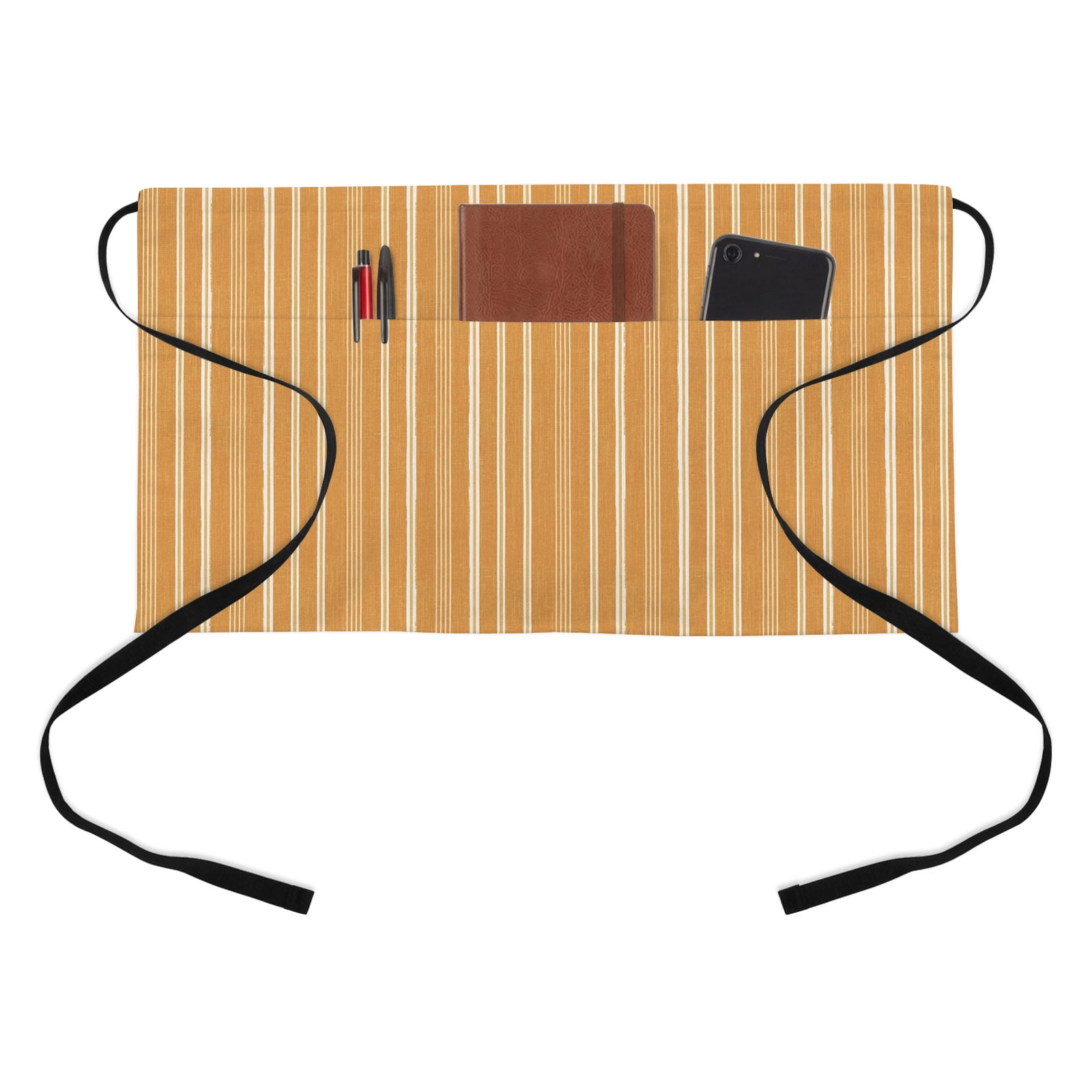 Burnt Orange Striped Half Waist Apron Minimalism Stripes Modern Vintage ...