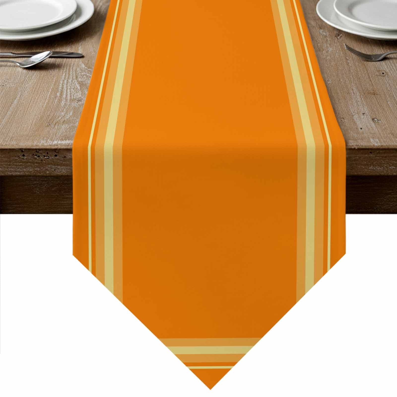 Burnt Orange Table Runner Linen Burlap Table Runner 60 Inches Long ...