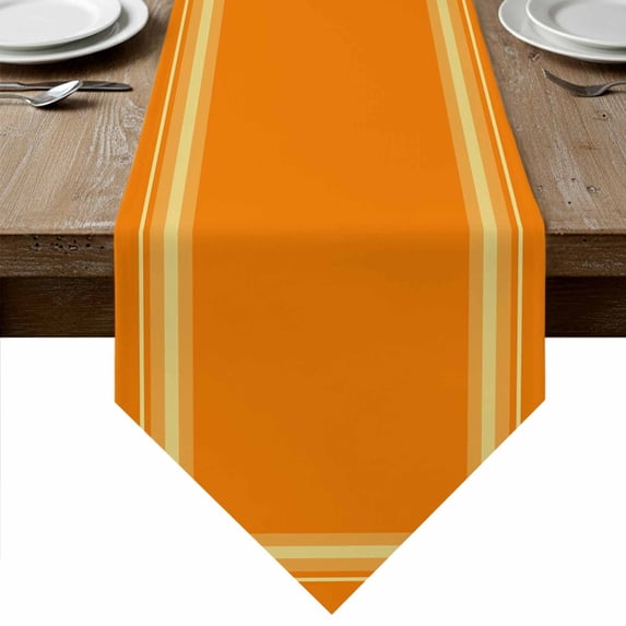 Burnt Orange Table Runner Linen Burlap Table Runner 60 Inches Long ...