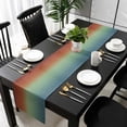Burnt Orange Teal Ombre Table Runner 70 Inches Long - Modern Abstract ...