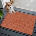 Burnt Orange Washable Entry Rug 2x3 Abstract Modern Farmhouse Solid ...