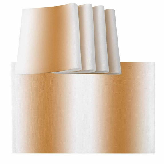Burnt Orange White Ombre Placemats for Dinning Table Set of 6,Modern ...