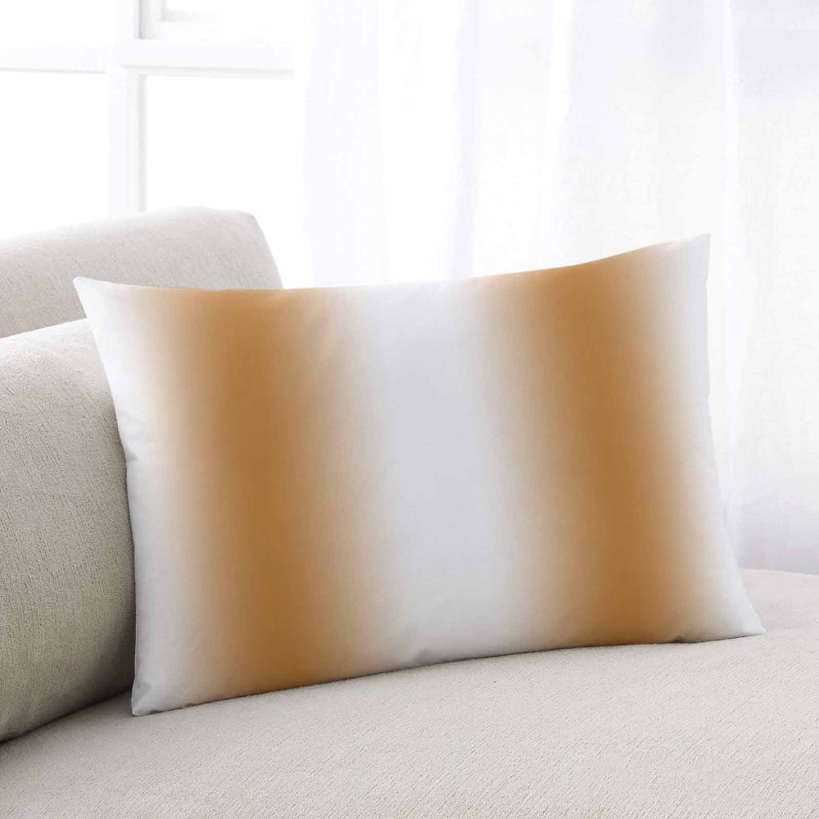Burnt Orange White Ombre Small Pillow Covers, Modern Abstract Art ...