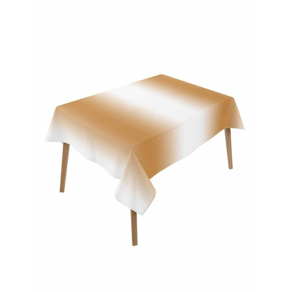 Burnt Orange White Ombre Table Cloth, Modern Abstract Art Farmhouse ...