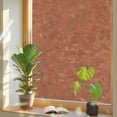 Burnt Orange Window Privacy Film Rainbow Static Cling Stain Glass ...