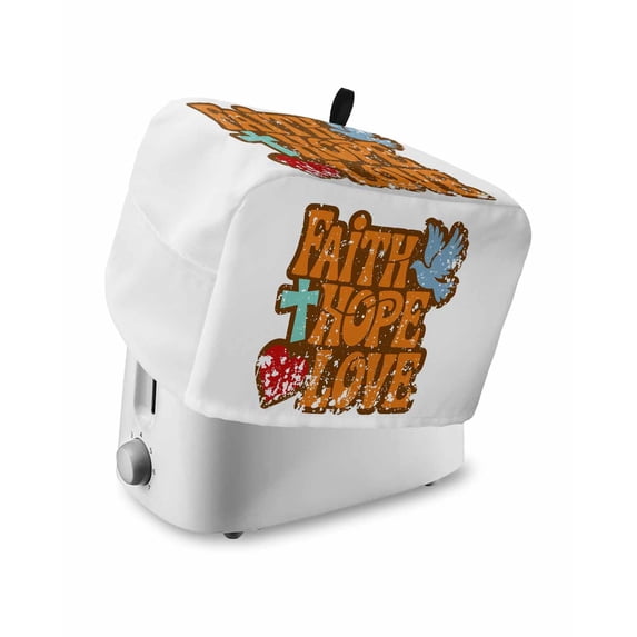Burnt Orange Words Small Toaster Cover 2 Slice, Kitchen Appliance ...
