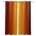Burnt Orange Yellow Ombre Blackout Curtains for Bedroom Living Room ...