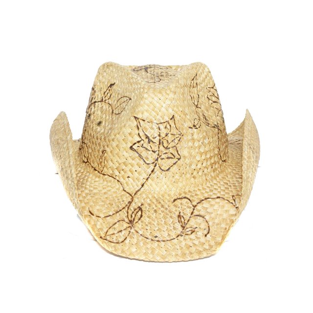 Peter Grimm's Burnt Roses Cowboy Hat, Natural - Walmart.com