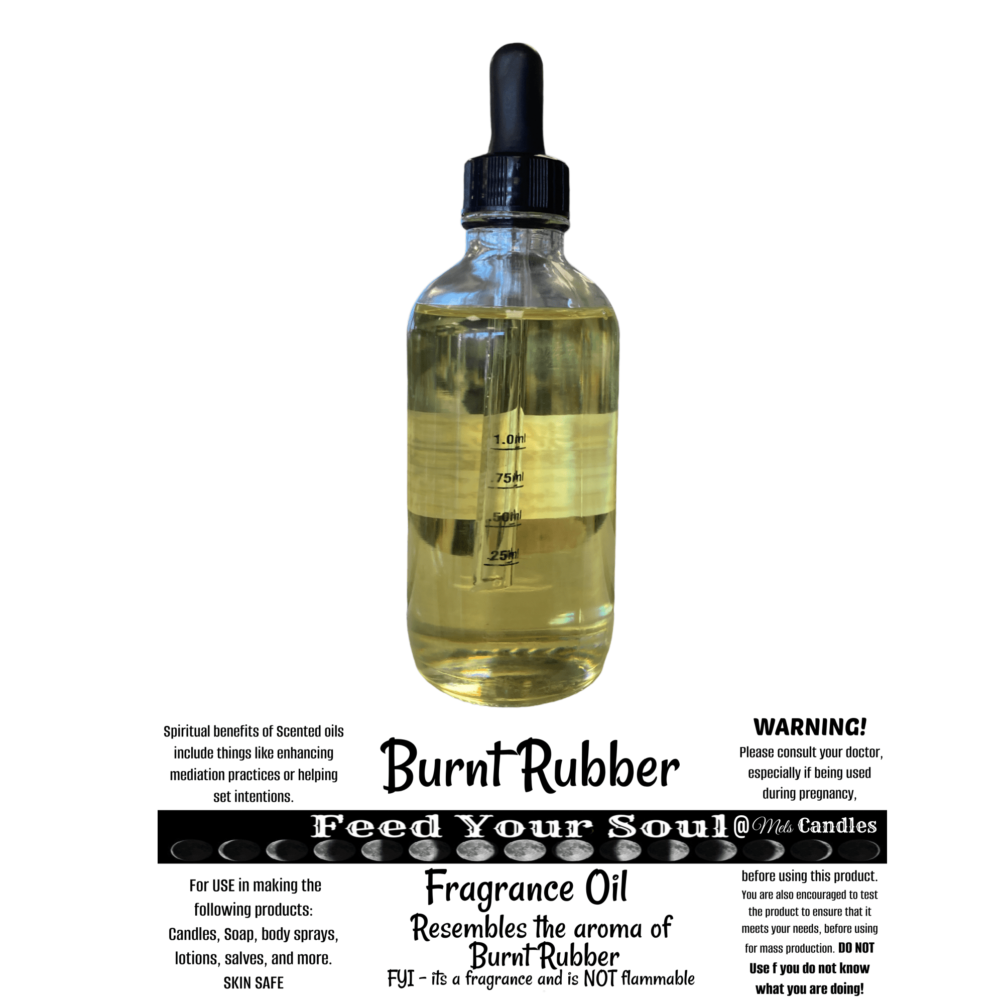 Burnt Rubber- 4oz Clear Glass Bottle Fragrance Oil - Walmart.com