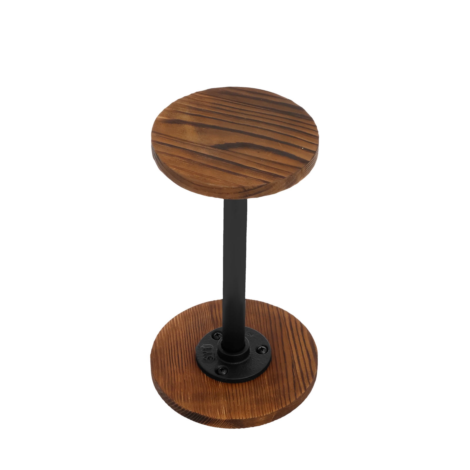 Burnt Wood Hat Holder Stand with Industrial Metal Pipe Industrial Style ...