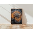 Burnt Wood Tree Ring Rustic Orange Charcoal Nature Decor, Stretched ...