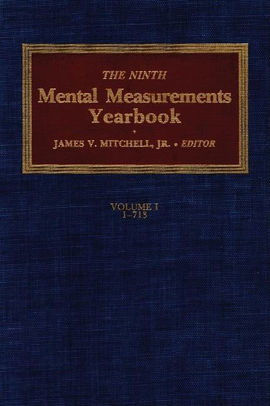 Buros Mental Measurements Yearbook The 9th Mental Measurements Yearbook ...