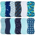 Burp Cloths & Baby Bibs 2-in-1 Large Size 3-Layers 100% Cotton Super ...