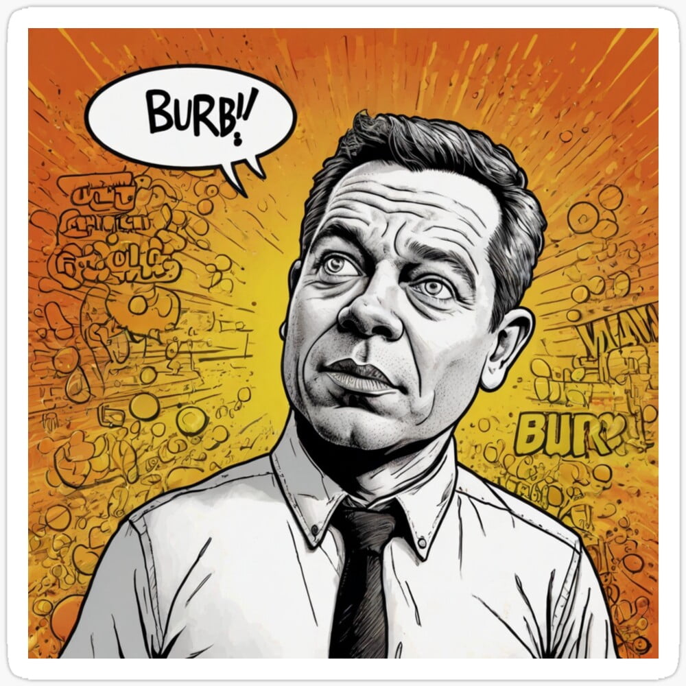 Burp Loud And Proud Comic Caricature Sticker Phone Decal Water Bottle ...