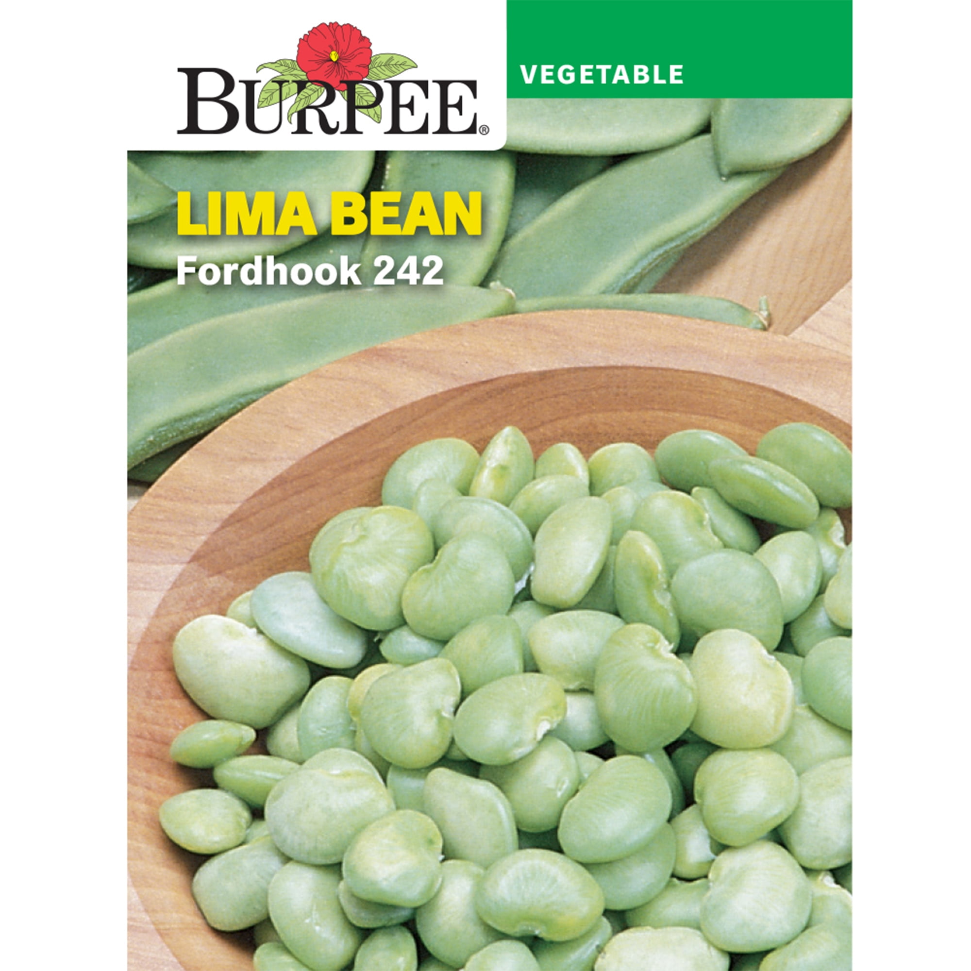Burpee 18 gm Fordhook 242 Lima Bean Bush, Annual Vegetable, Full Sun ...