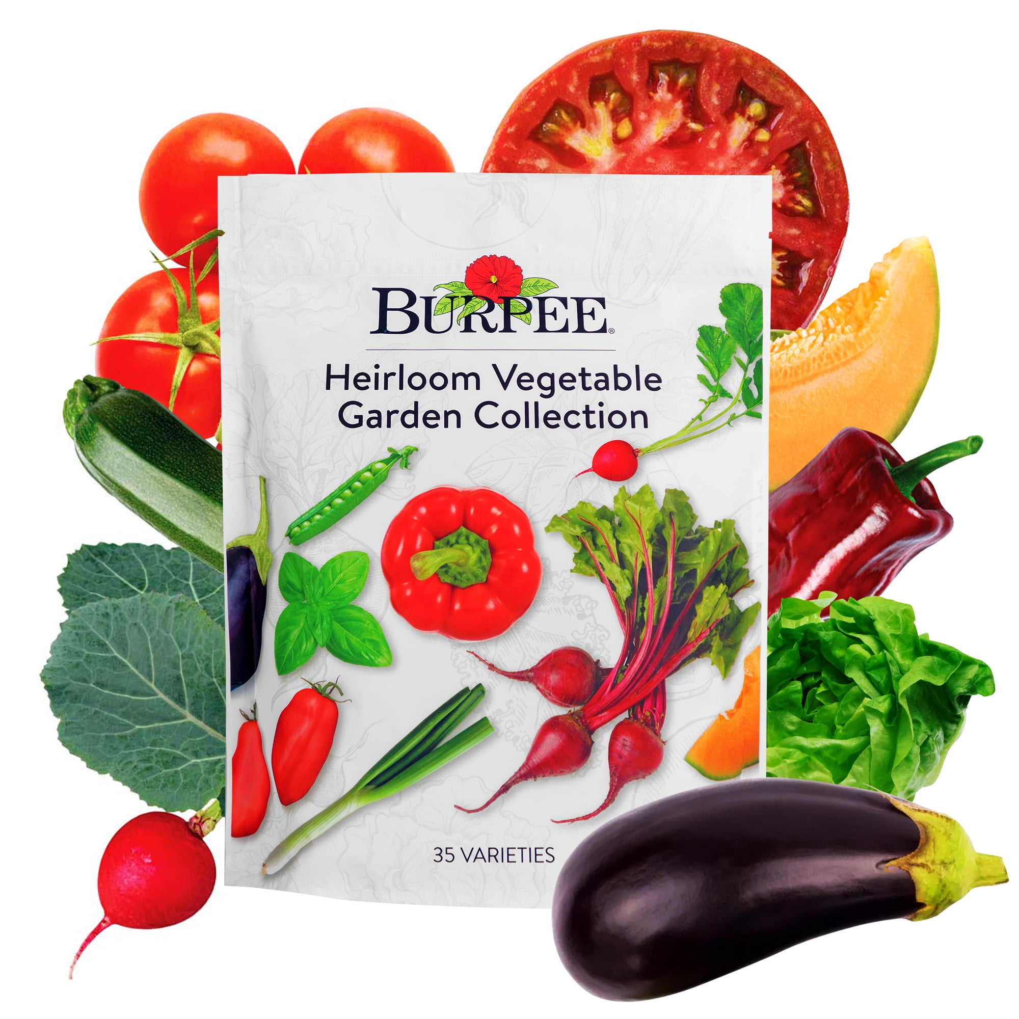 Burpee Heirloom Vegetable Plant Seeds (35 Variety Pack), Non-GMO, Annual Lifecycle, Full Sun ...