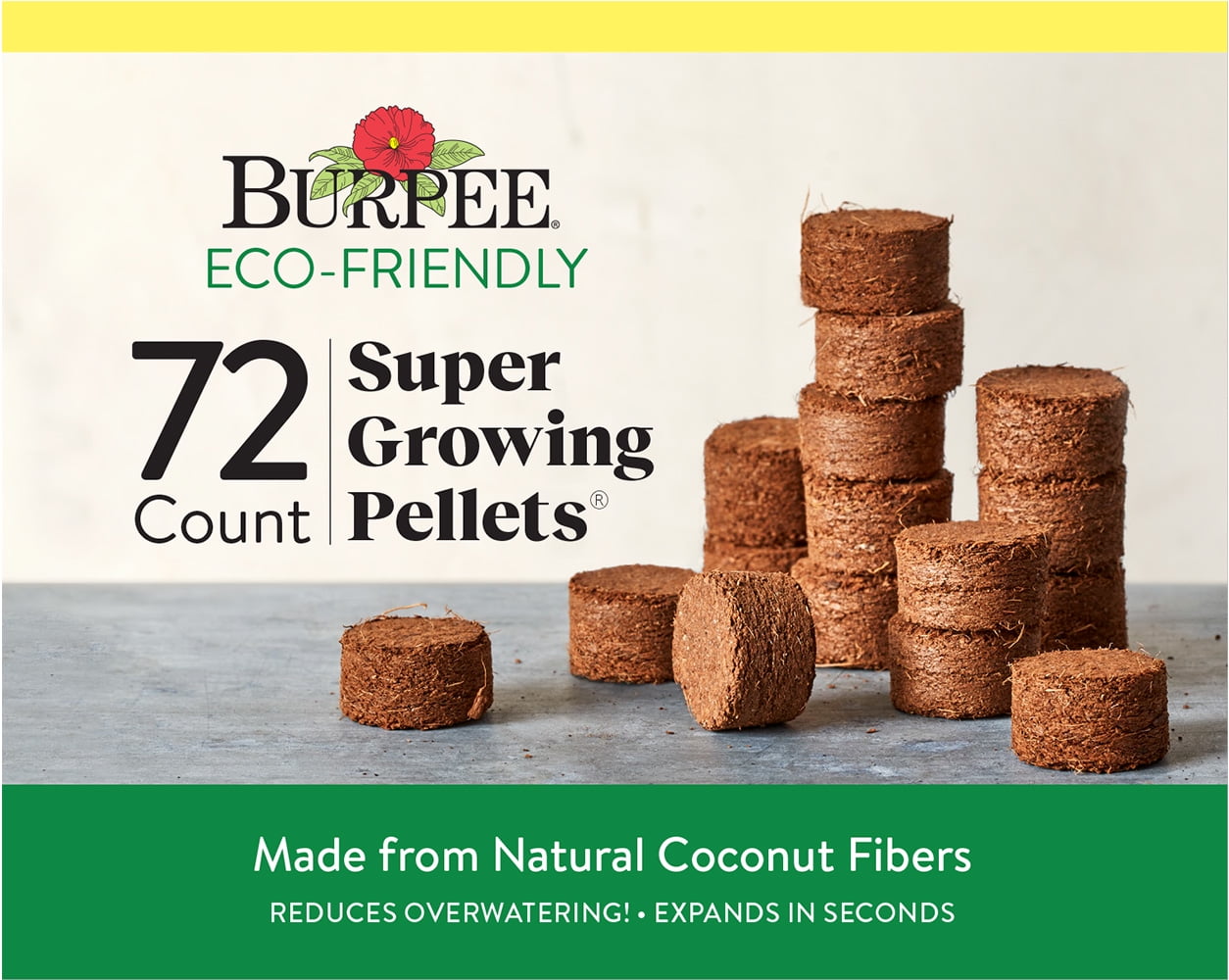 Burpee Seed Starting Potting Pellets 72-Cell Coir Pellets for Indoor ...