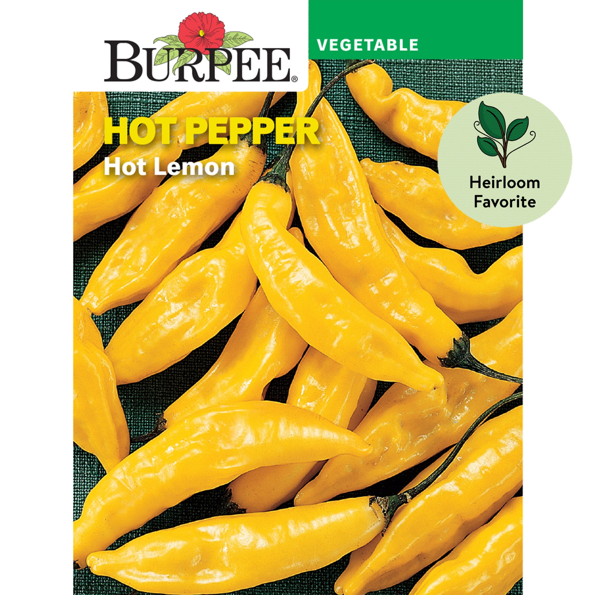 Burpee Hot Lemon Hot Pepper Annual Vegetable Seed, 1-Pack, Full Sun ...