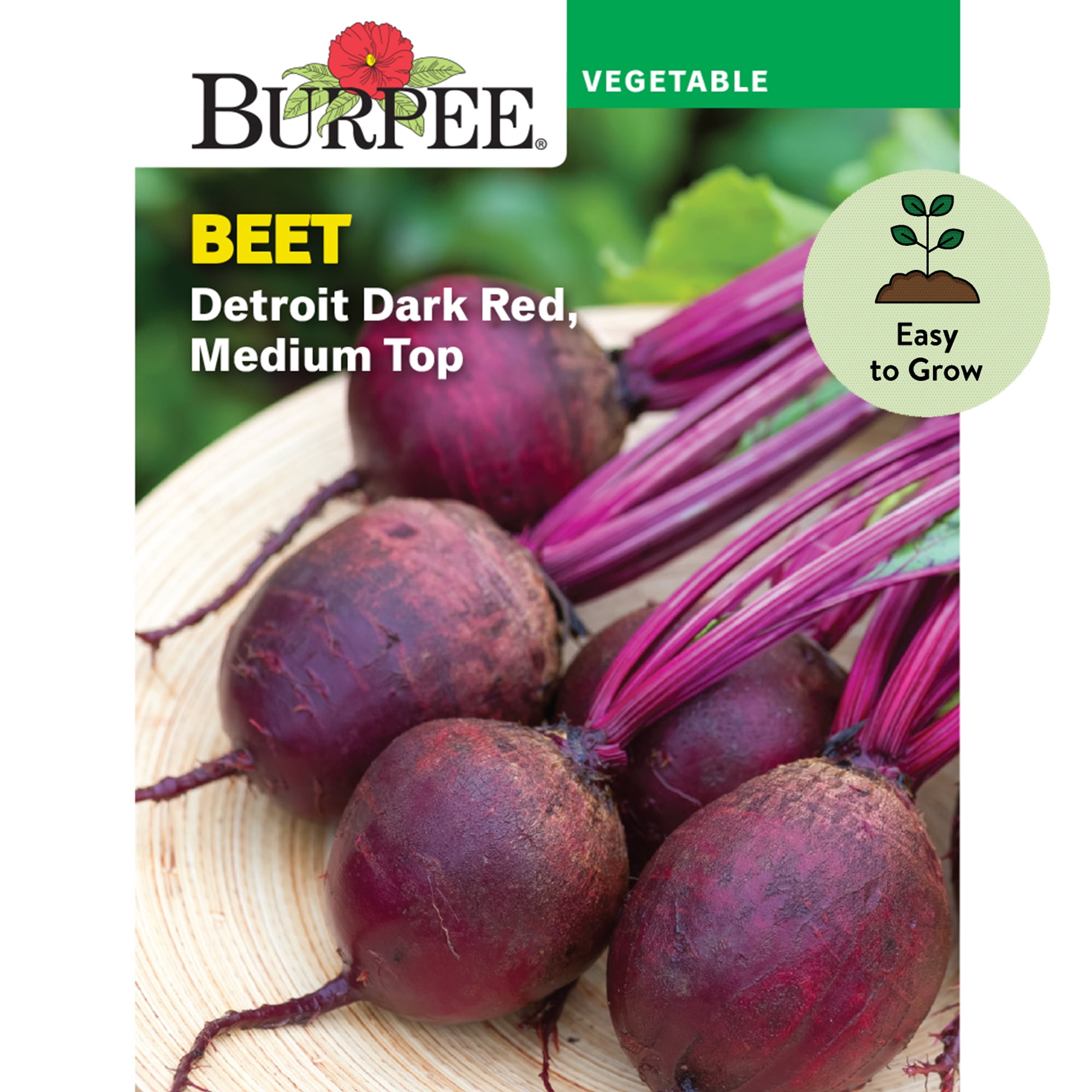 Burpee Medium Top Detroit Dark Red Beet Seeds - Non-GMO, Easy to Grow ...