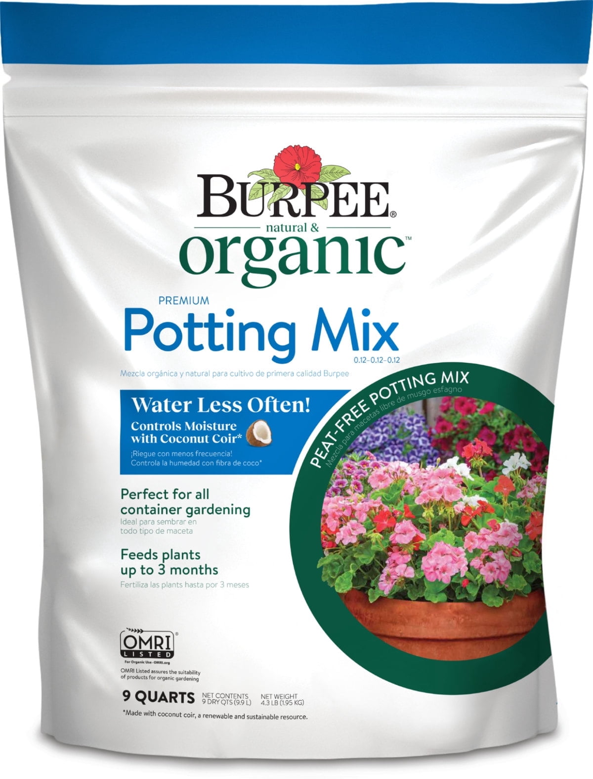 Burpee Premium Organic Potting Mix, 9 Quart - Walmart.com