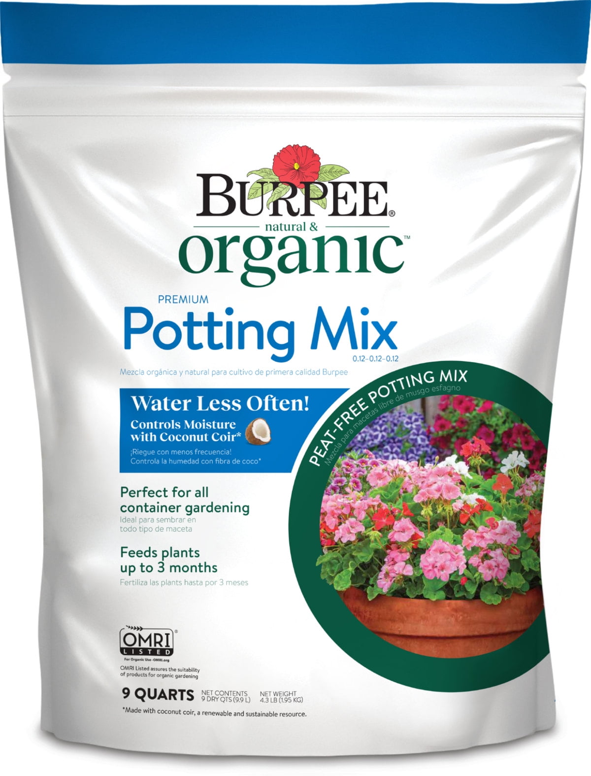 Burpee Premium Organic Potting Mix, 9 Quart - Walmart.com