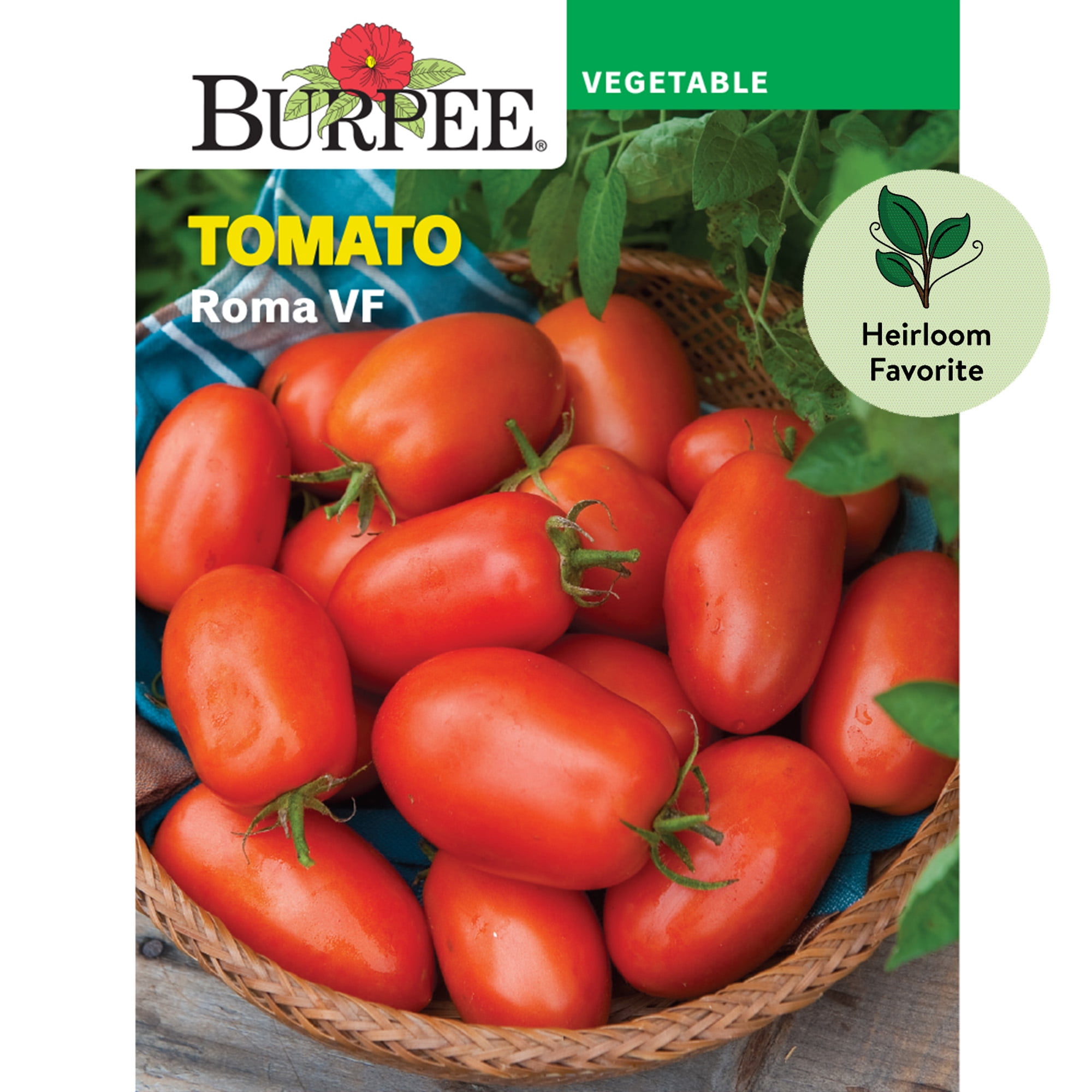 Burpee Roma VF Tomato Vegetable Seed for Garden Planting, Heirloom, 1 ...