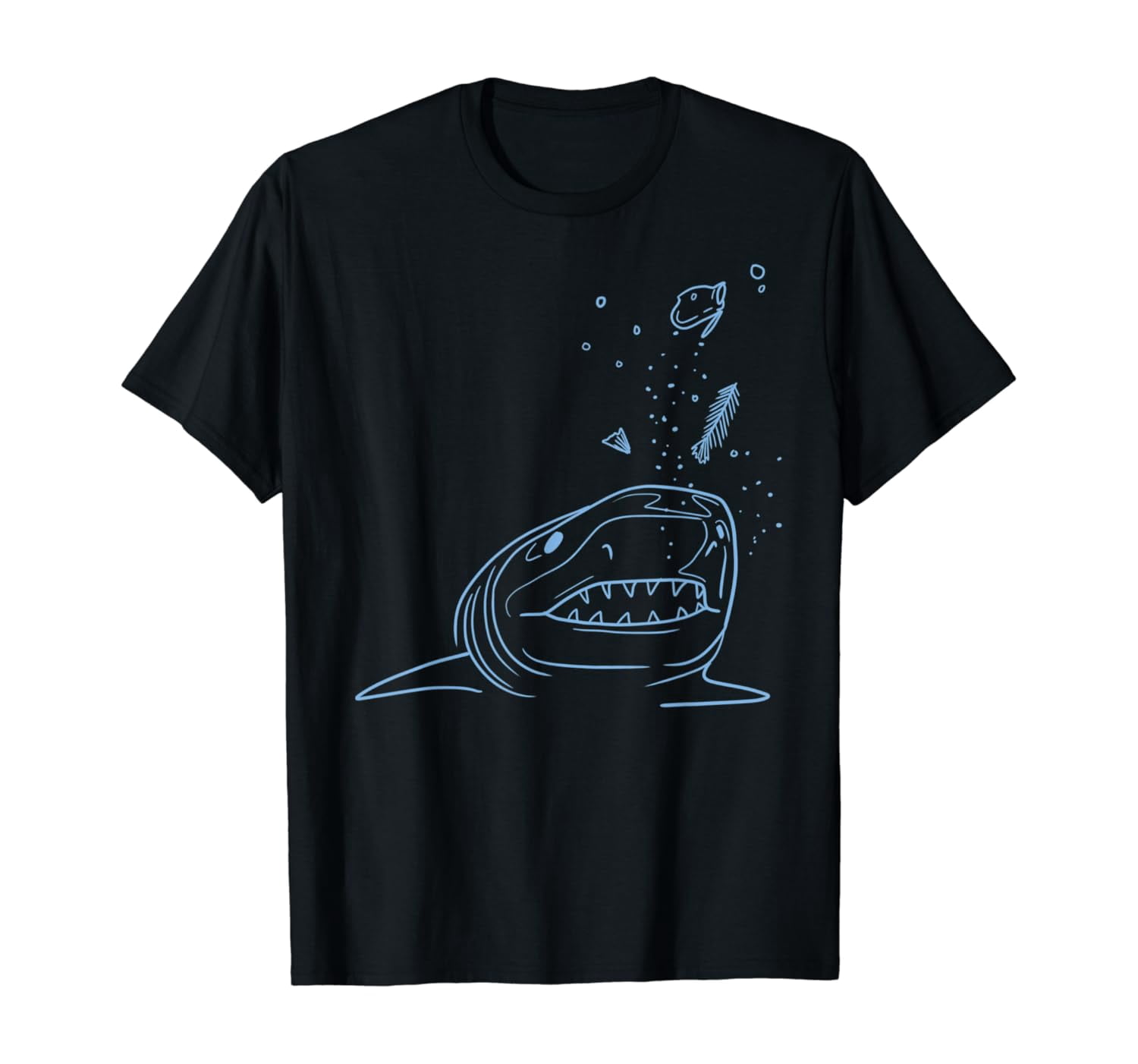 Burping Stuffed Full Shark Belch Sea Ocean Animal T Shirt - Walmart.com