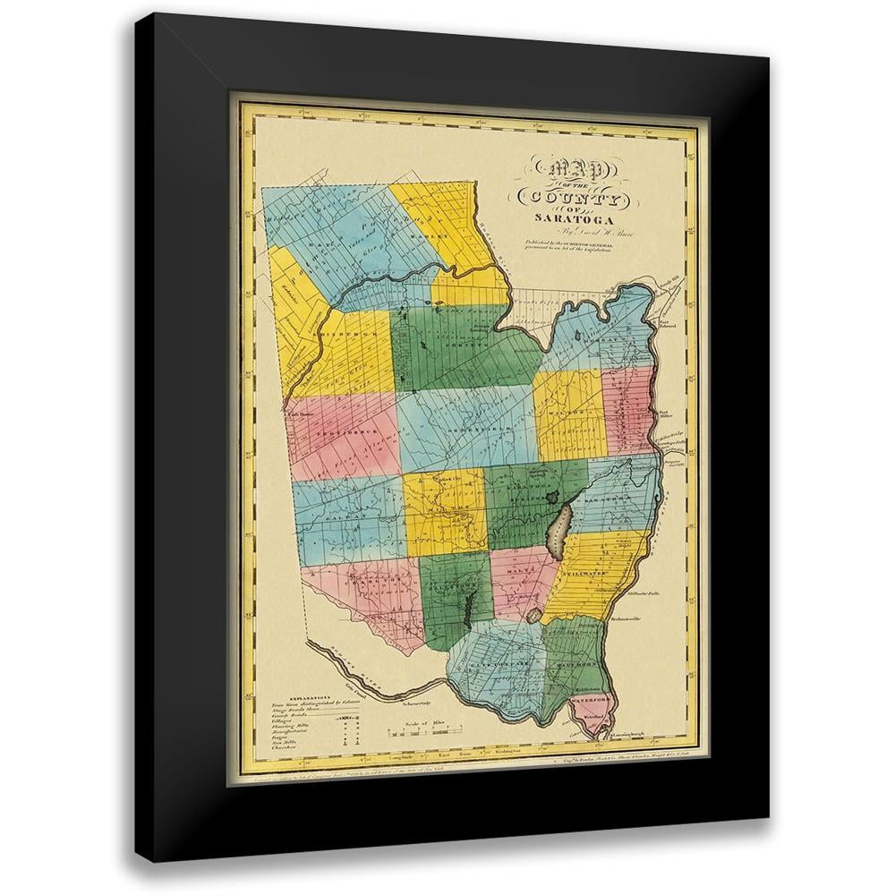 Burr 11x14 Black Modern Framed Museum Art Print Titled - Saratoga New ...