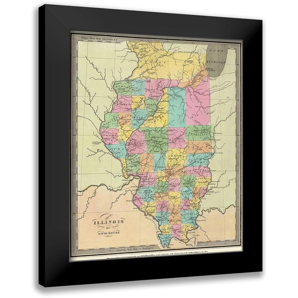 Burr 12x14 Black Modern Framed Museum Art Print Titled - Illinois ...