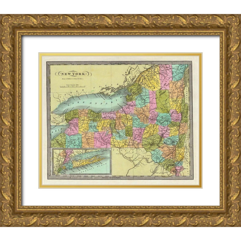 Burr 14x12 Gold Ornate Wood Framed with Double Matting Museum Art Print ...