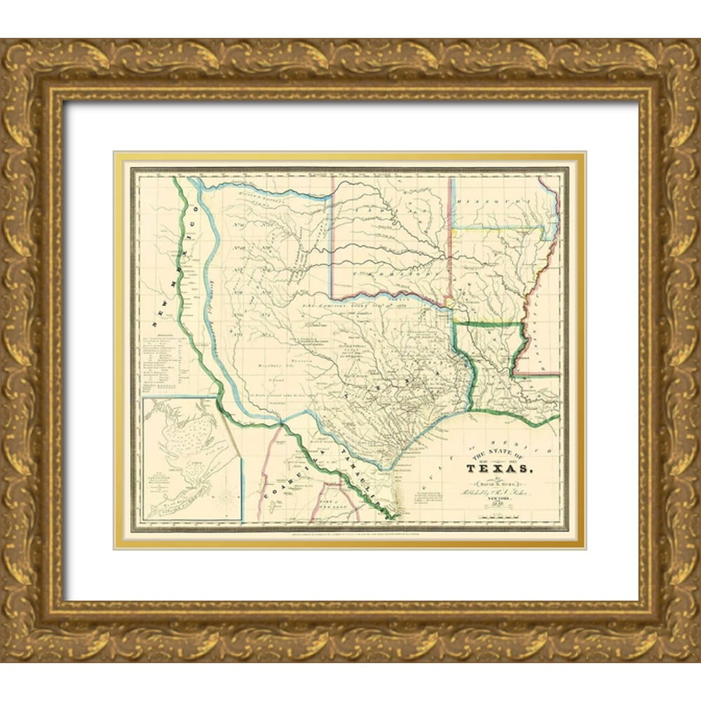 Burr 14x12 Gold Ornate Wood Framed with Double Matting Museum Art Print ...