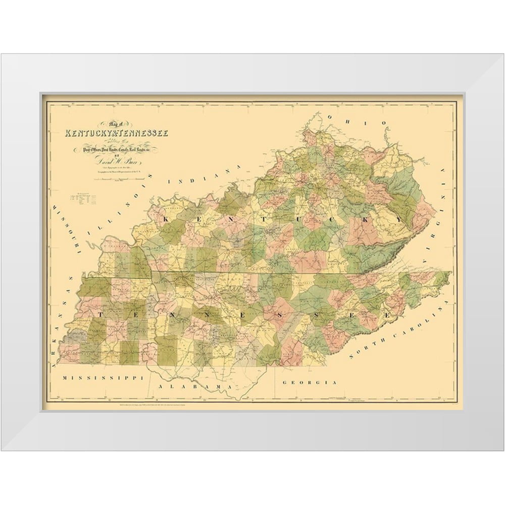 Burr 14x12 White Modern Wood Framed Museum Art Print Titled - Kentucky ...