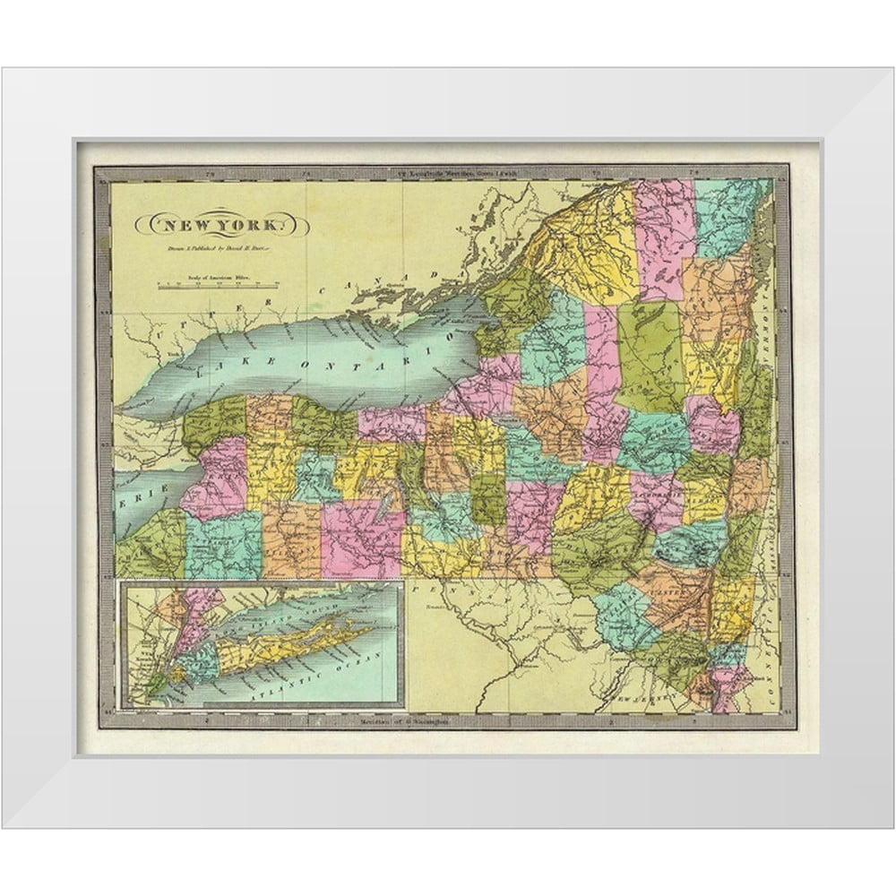 Burr 14x12 White Modern Wood Framed Museum Art Print Titled - New York ...
