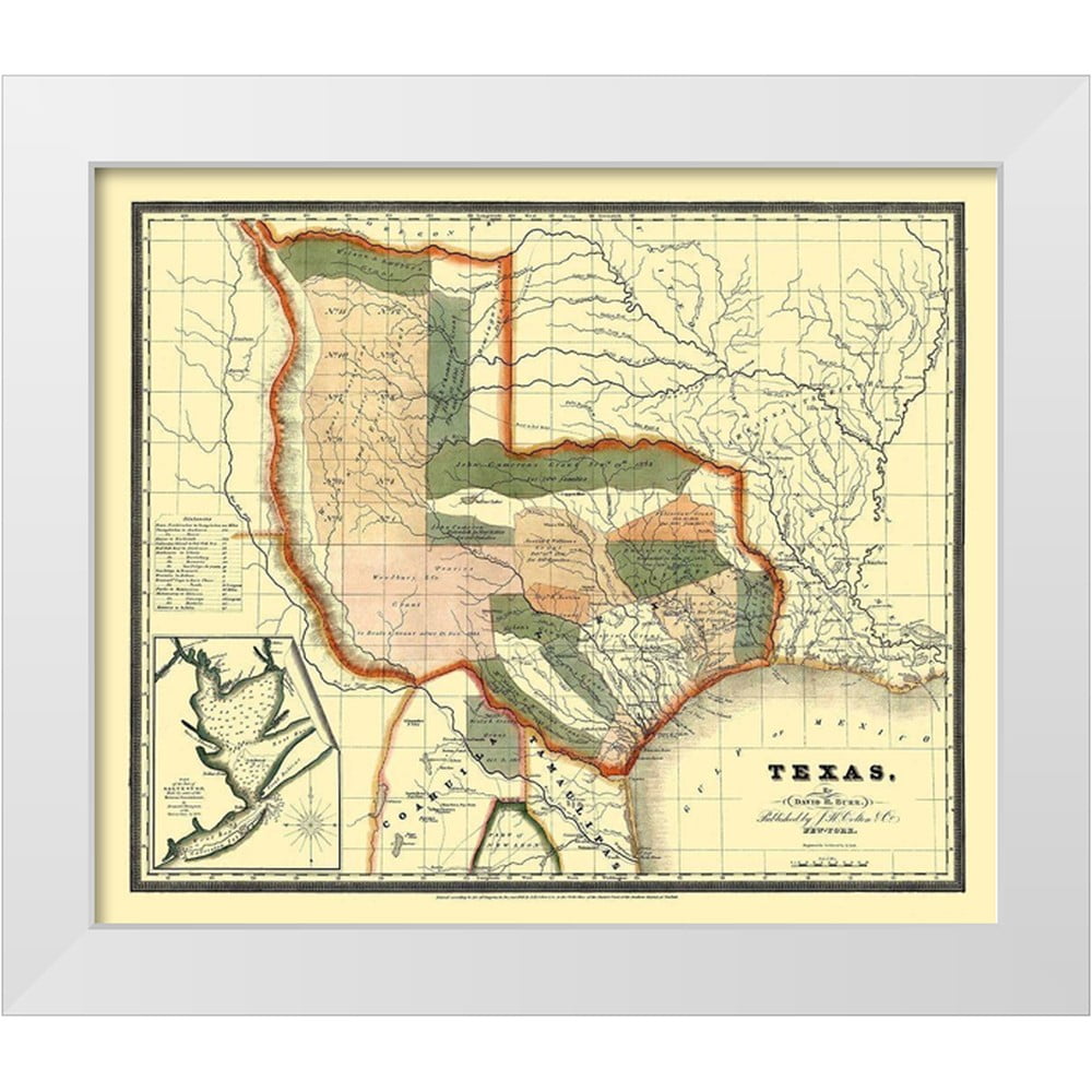 Burr 14x12 White Modern Wood Framed Museum Art Print Titled - Texas ...