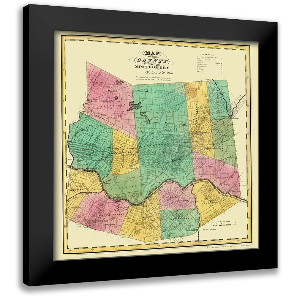 Burr 15x15 Black Modern Framed Museum Art Print Titled - Montgomery New ...