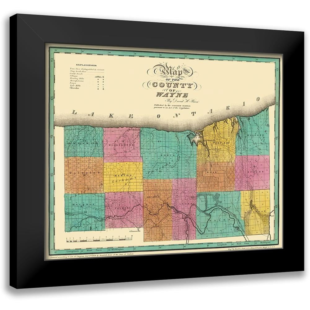 Burr 17x15 Black Modern Framed Museum Art Print Titled - Wayne New York ...