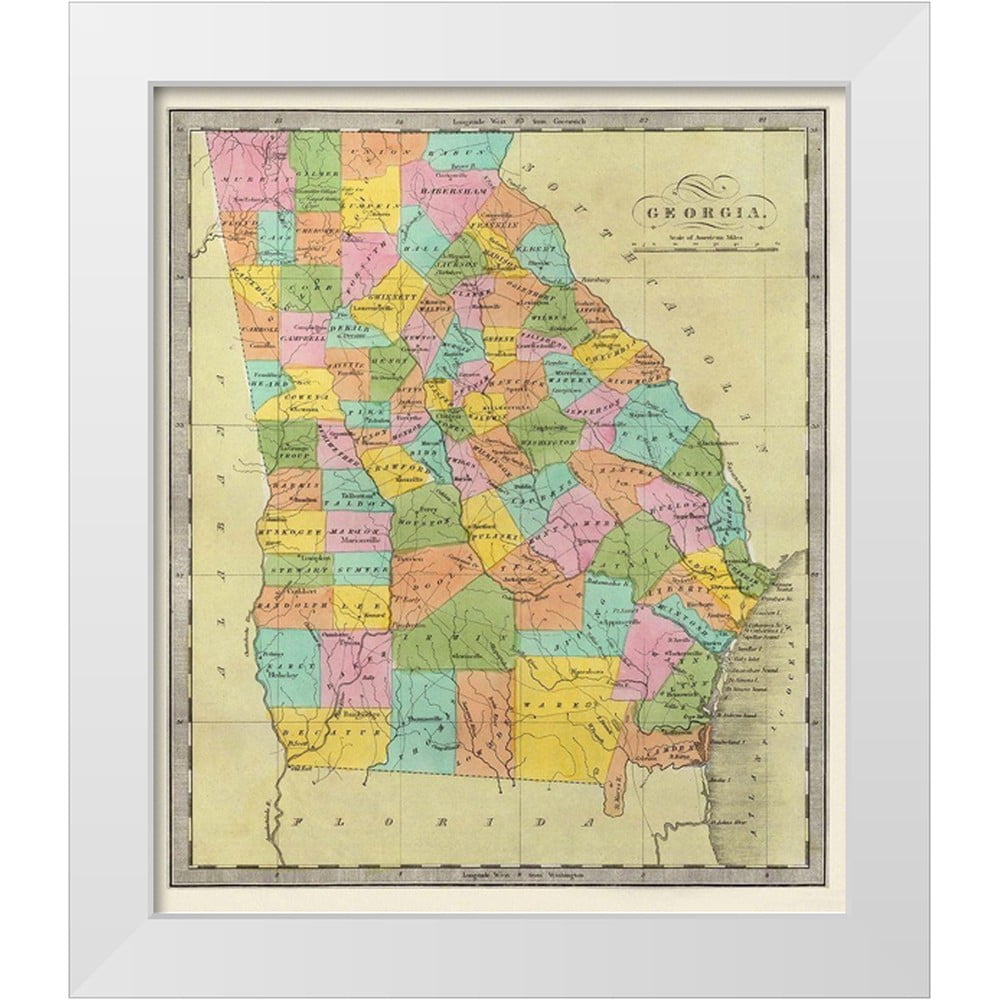 Burr 20x23 White Modern Wood Framed Museum Art Print Titled - Georgia ...