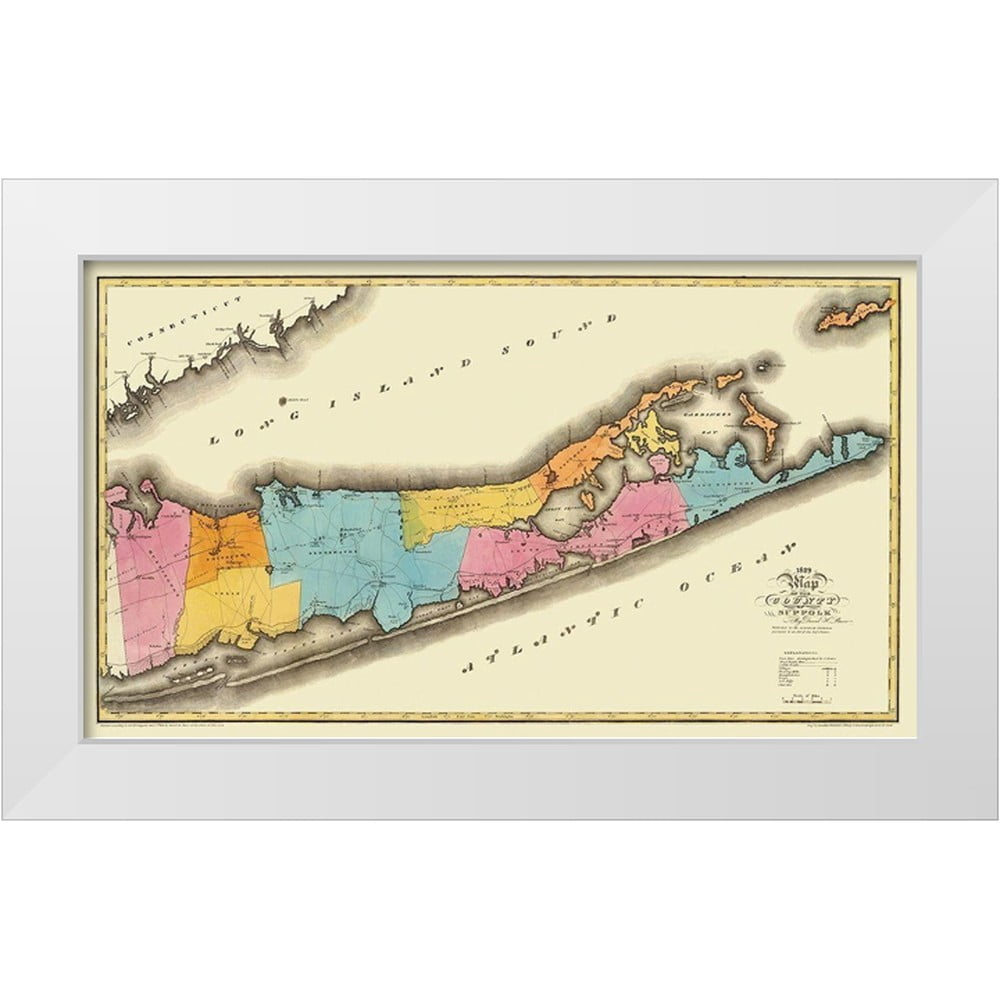 Burr 24x15 White Modern Wood Framed Museum Art Print Titled - Suffolk ...