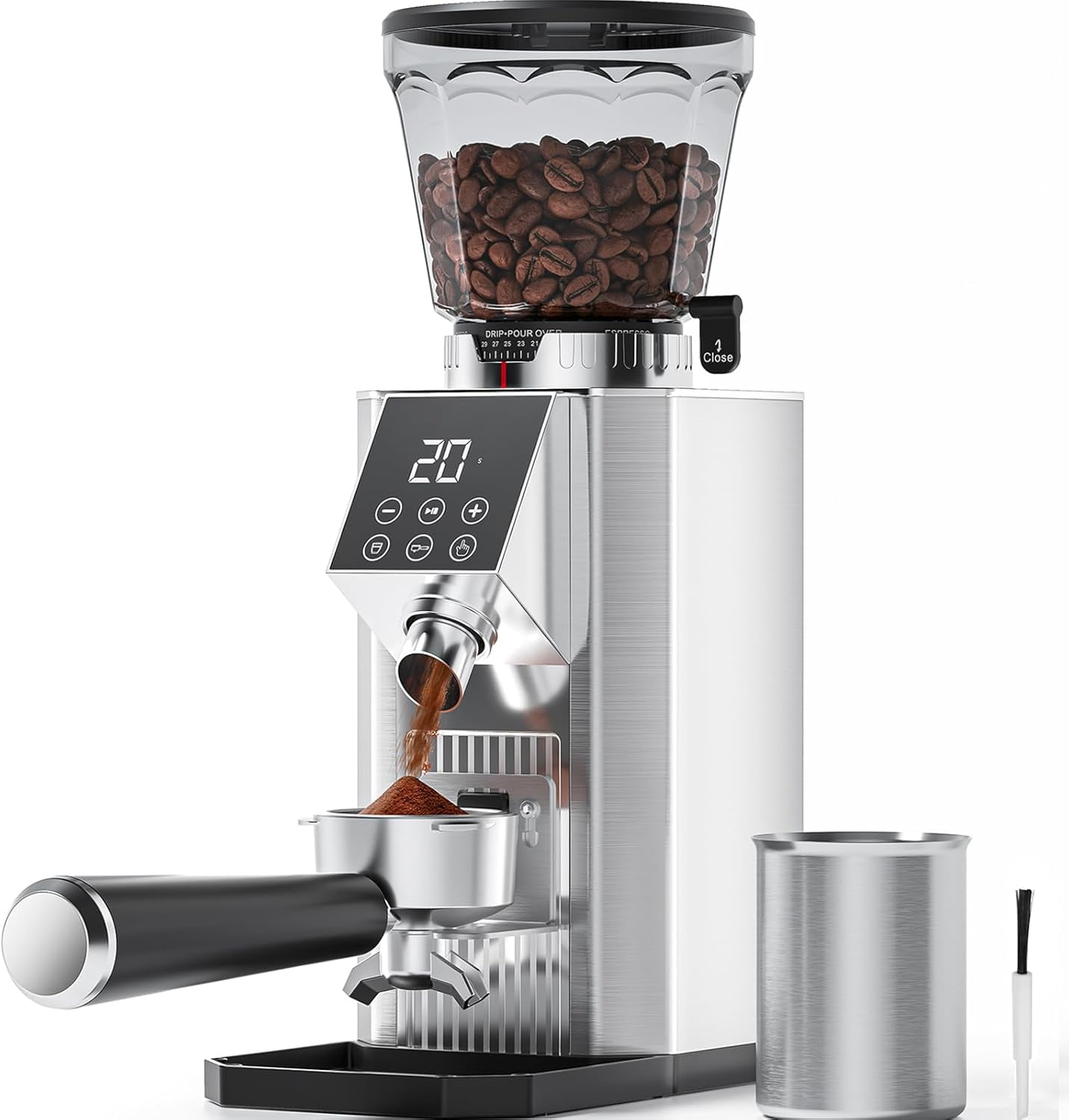 Burr Coffee Bean Grinder for Home Use with 45 Precise Grinding Settings ...