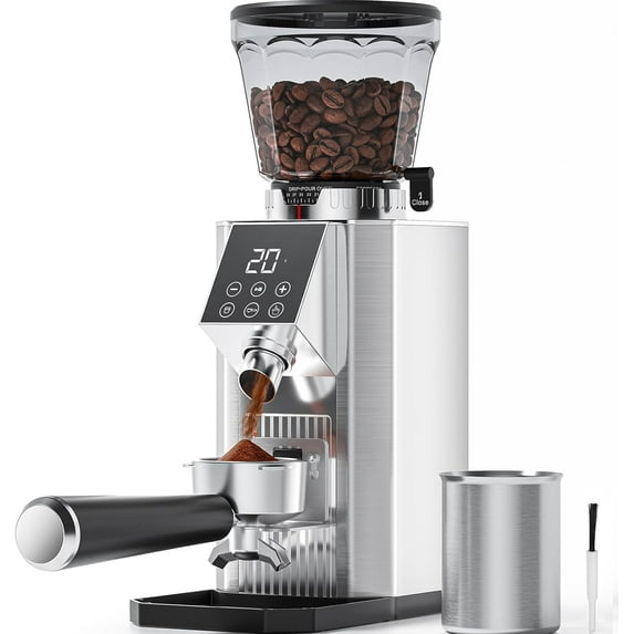 Burr Coffee Bean Grinder for Home Use with 45 Precise Grinding Settings ...
