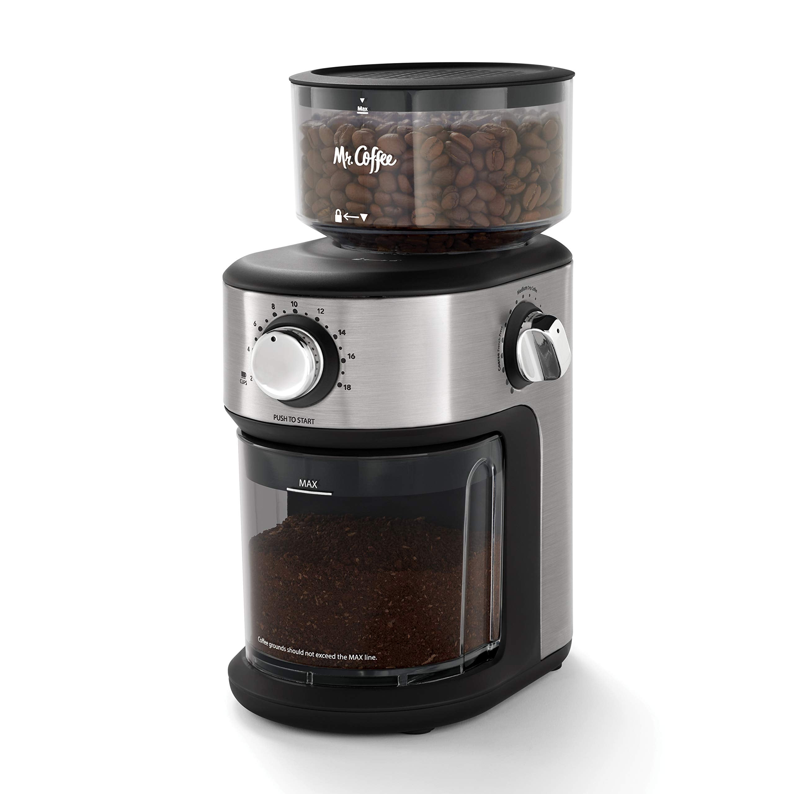 Burr Coffee Grinder Automatic Grinder with 18 Presets for French Press ...