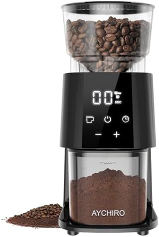 Burr Coffee Grinder Electric, Adjustable Burr Mill with 30 Grinding ...