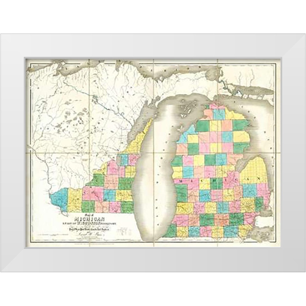 Burr, David 18x14 White Modern Wood Framed Museum Art Print Titled ...