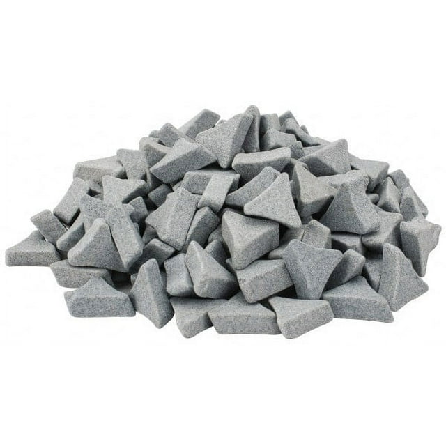 Burr King Ceramic Carrier, Tri-Star Shaped, Polishing Tumbling Media ...