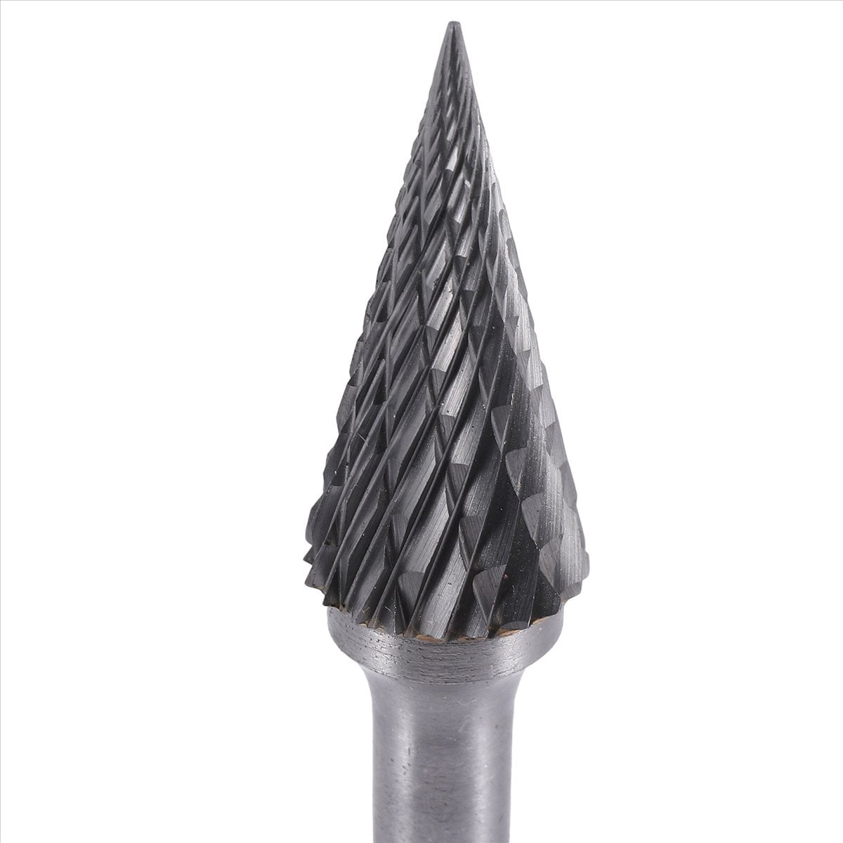 Burr Pointed Cone Shape Double Cut Rotary Burrs File 70X12mm with 1/4 ...